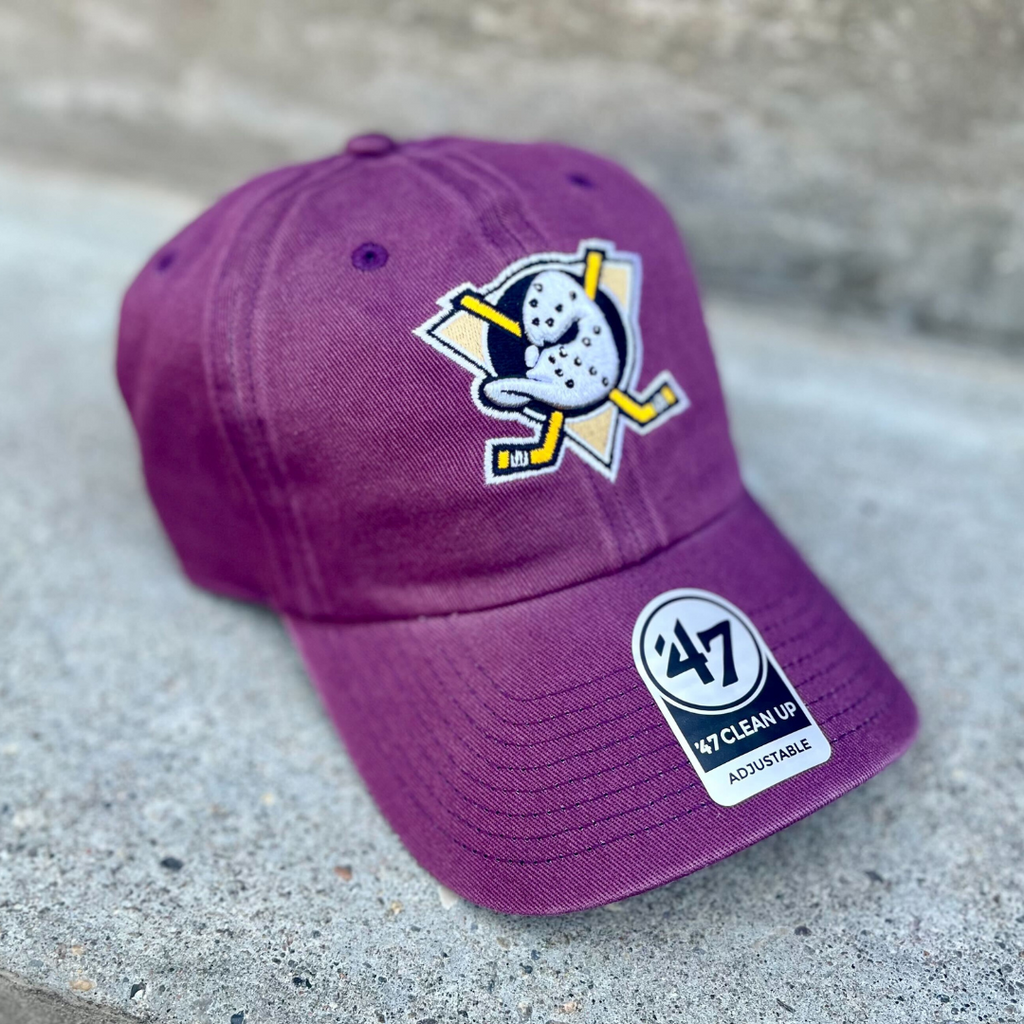 Anaheim (Mighty) Ducks NHL Alt. Clean Up Cap (Rustic Purple) – The ...