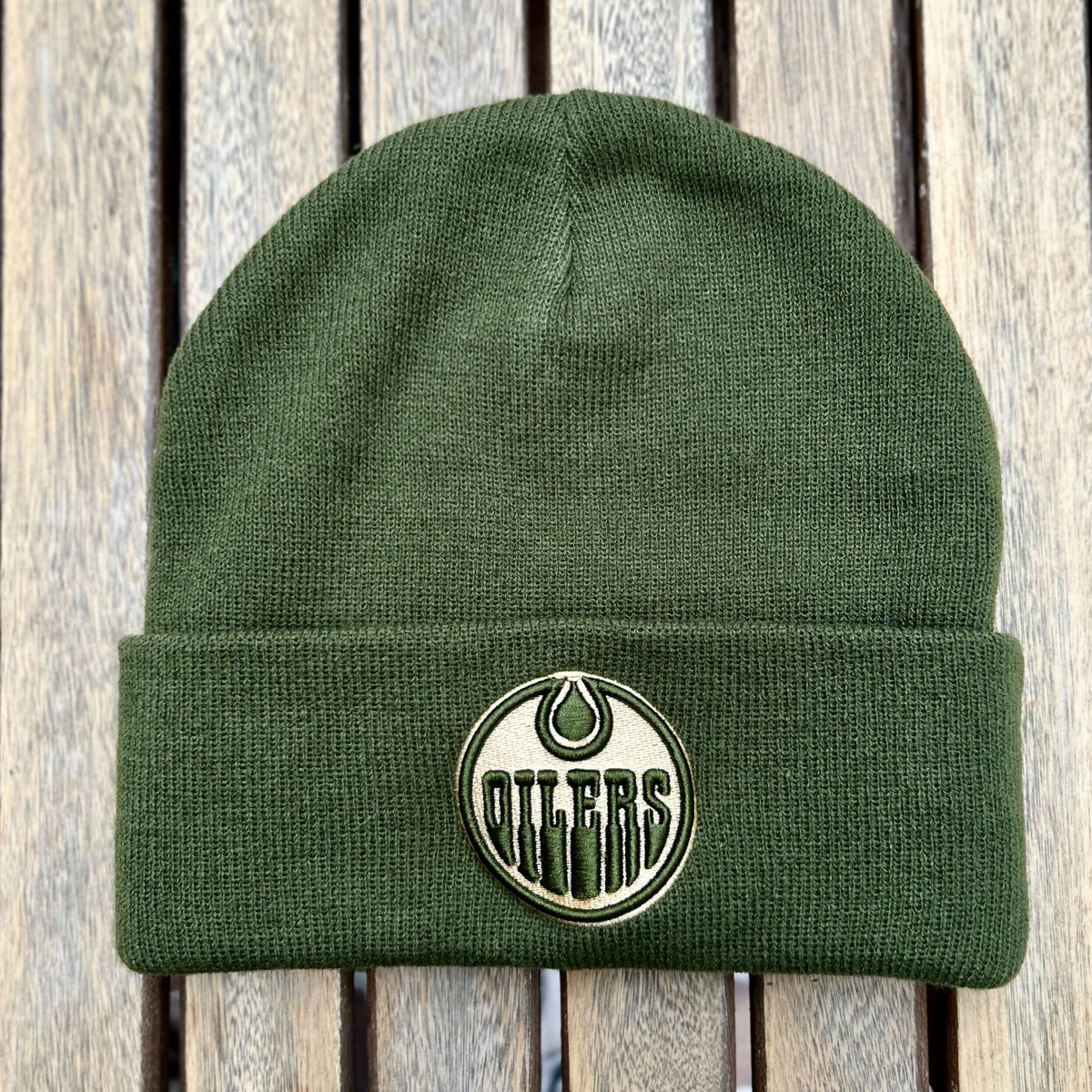 Edmonton Oilers NHL Olive Green Knit Toque – The Sport Gallery