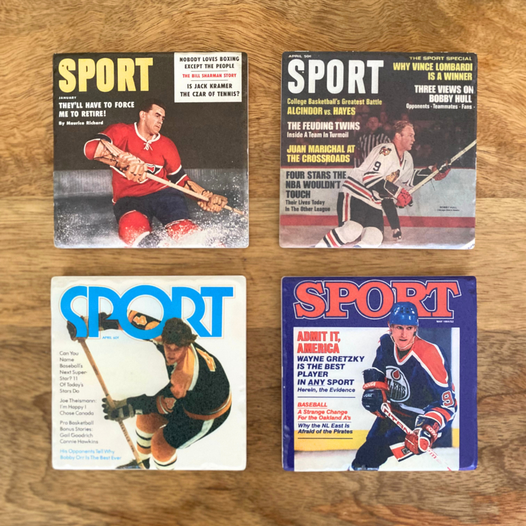 SPORT Magazine Hockey Legends Covers Coasters – The Sport Gallery